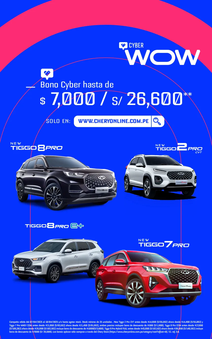 Venta de autos y camionetas SUV al mejor precio en Perú | Chery